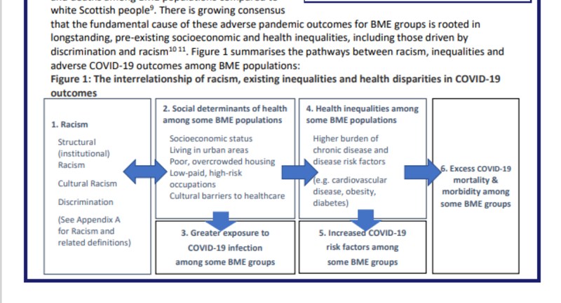 Impacts of the COVID-19 pandemic on Black and minority ethnic groups